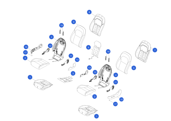 FIRST ROW OUTBOARD SIDESHIELD - FOR LEFT HAND SEAT - LUMBAR – 1699944 ...